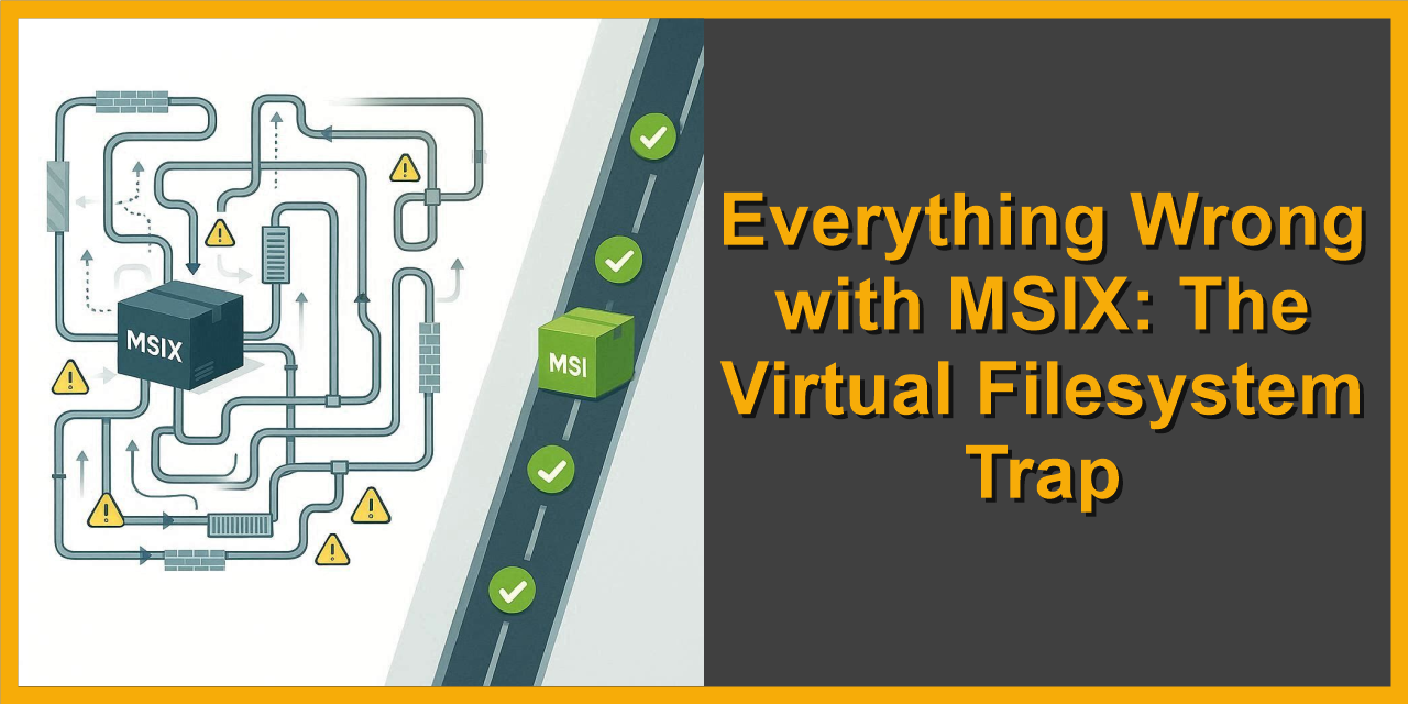 AwakeCoding ☀️💻 | Everything Wrong with MSIX: The Virtual Filesystem Trap